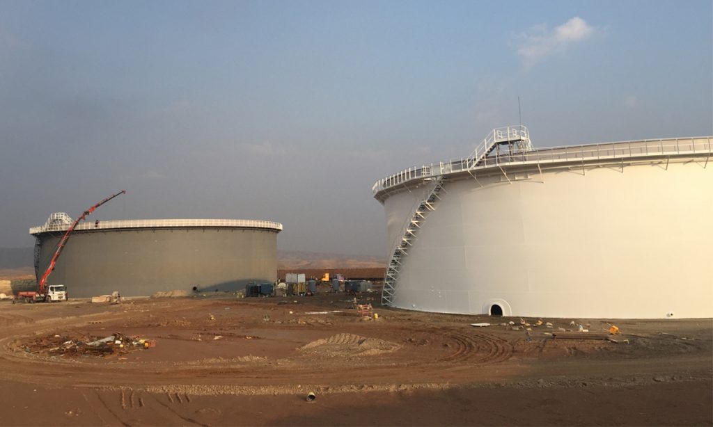 KAR GRUP BAY HASSAN REFINERY CRUDE OIL TANKS ERBİL-IRAK 2015 | Silver ...